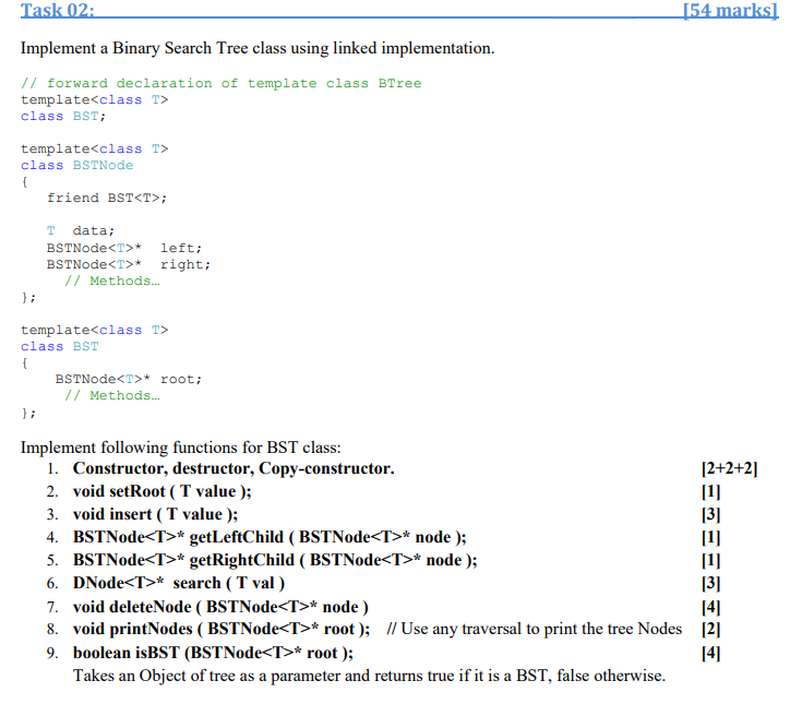 Solved Implement The Binary Tree Class Using Array Based