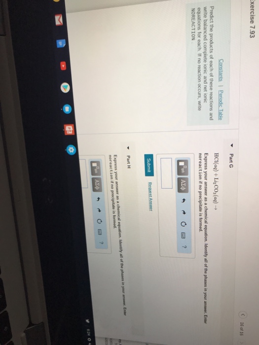 Solved Exercise 7.93 く 16. Part A Predict the products of | Chegg.com