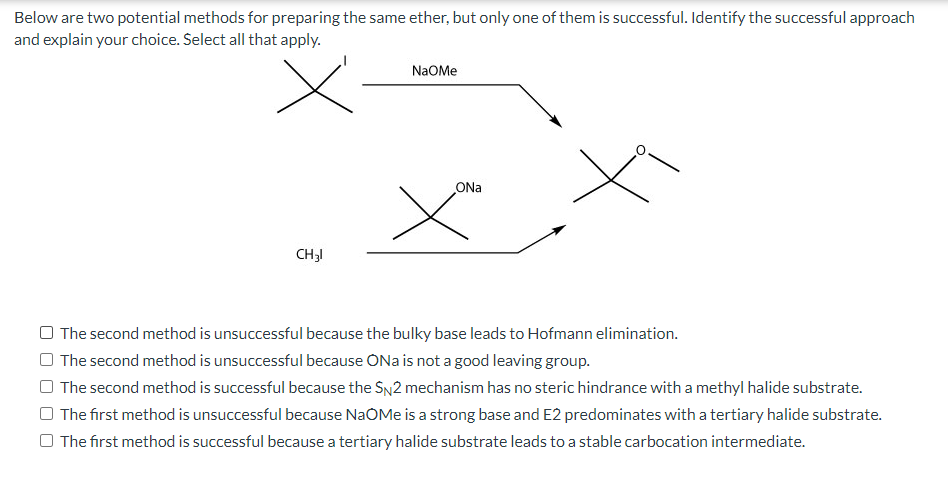 Solved Below are two potential methods for preparing the | Chegg.com