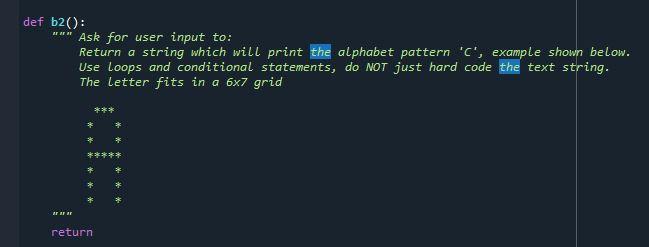 Solved def b2(): urar Ask for user input to: Return a string | Chegg.com