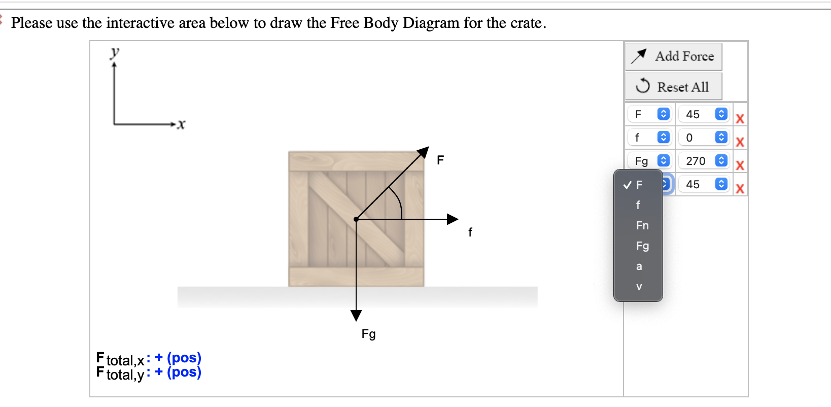 Solved: DRAW THE FREE DIAGRAM For The Problem: A Crate Sit... | Chegg.com
