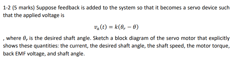 Solved Question 1- The equations of motion for the DC motor | Chegg.com