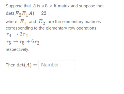 Solved Suppose that A is a 5 x 5 matrix and suppose that | Chegg.com