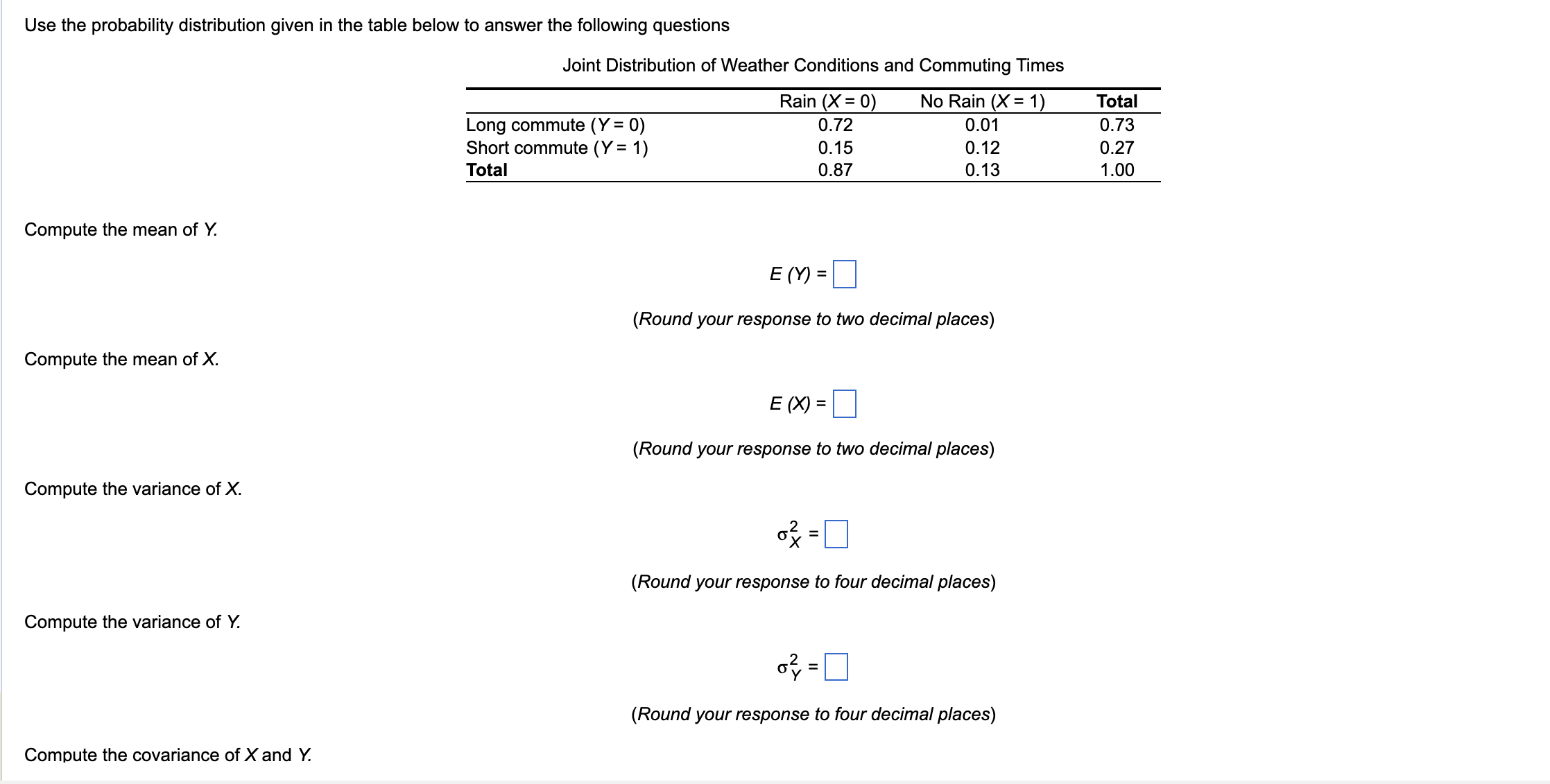 Solved Use the probability distribution given in the table | Chegg.com