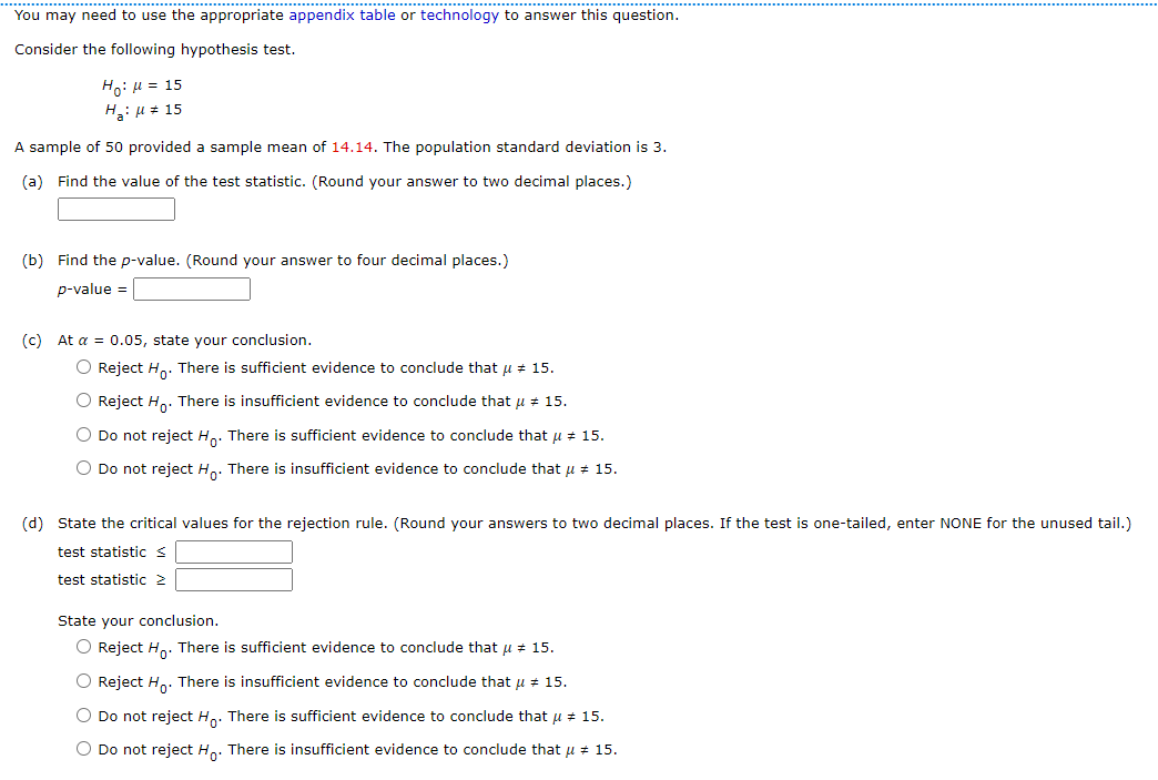 Solved You may need to use the appropriate appendix table or | Chegg.com