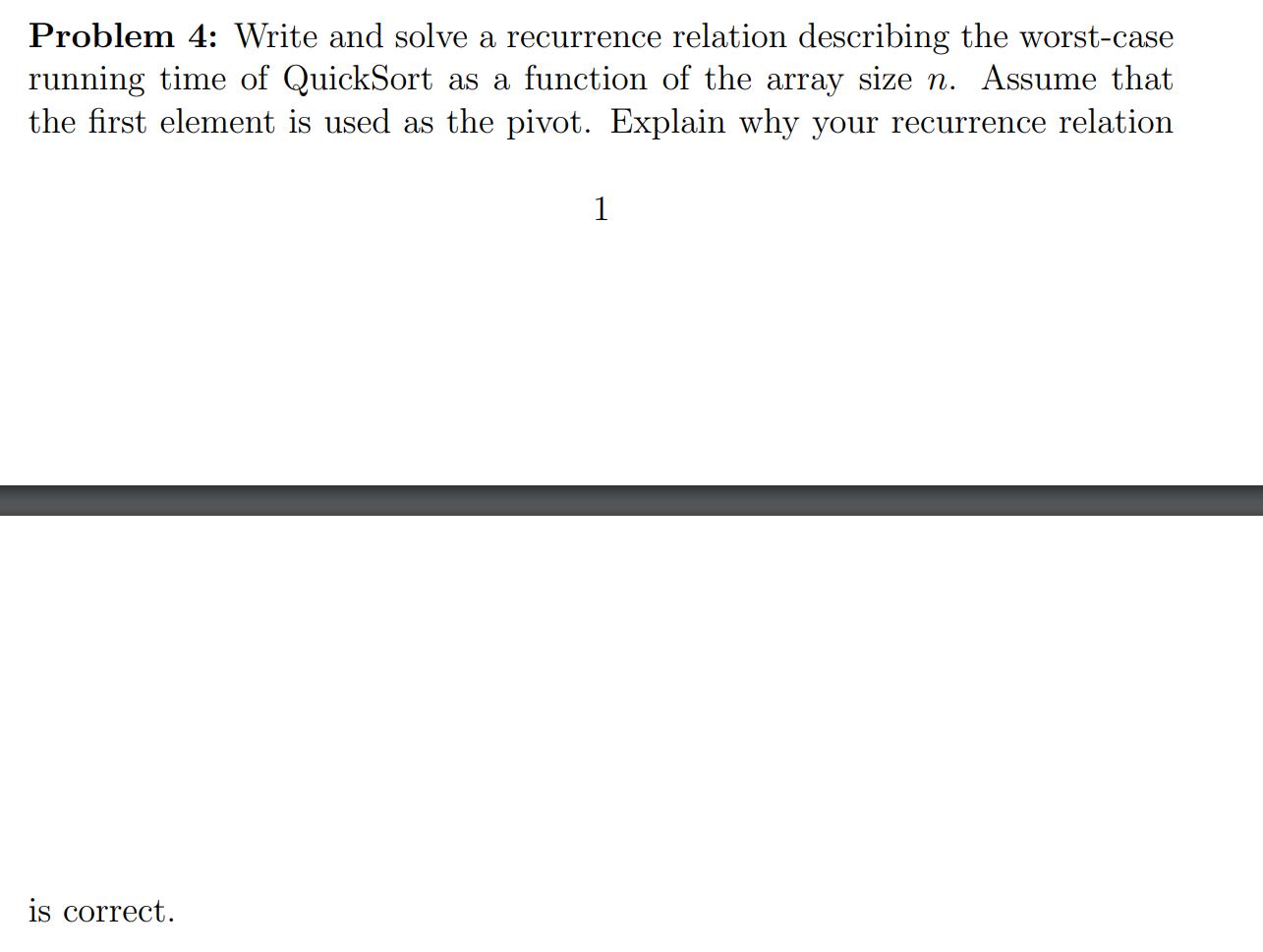 Solved Problem 4: Write and solve a recurrence relation | Chegg.com