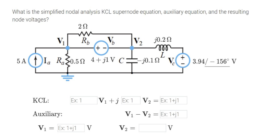 Solved What Is The Simplified Nodal Analysis Kcl Supernode