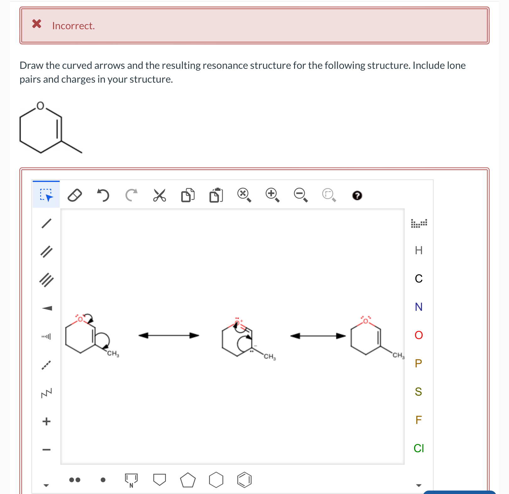 Solved Draw the curved arrows and the resulting resonance | Chegg.com