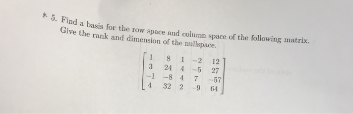Solved 3. Find a basis for the row space and column space of | Chegg.com