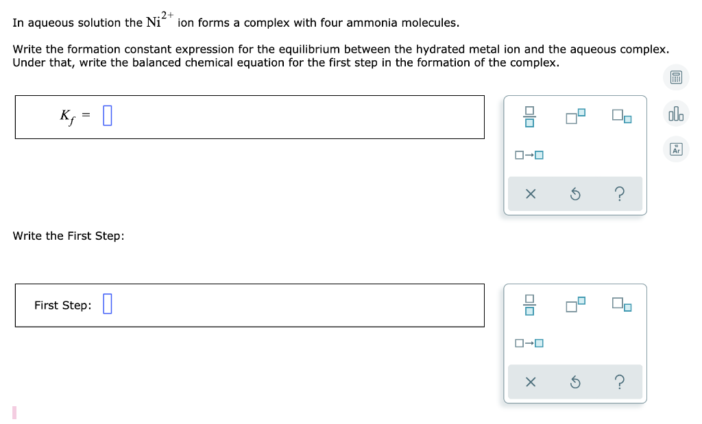 Solved In aqueous solution the Ni-* ion forms a complex with | Chegg.com