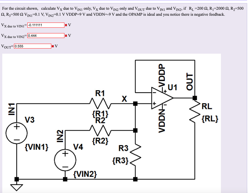 Solved For the circuit shown, calculate Vy due to Vini only, | Chegg.com