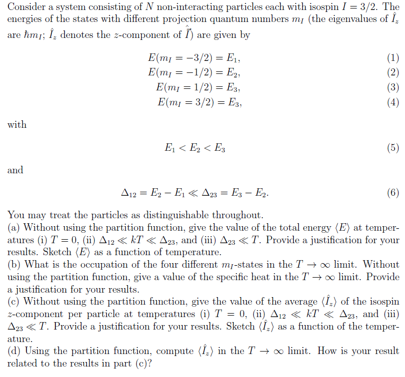 Solved Consider a system consisting of N non-interacting | Chegg.com