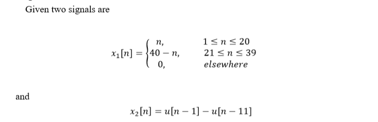 Solved a) Draw discrete time graph of x1[n] vs n and x2[n] | Chegg.com