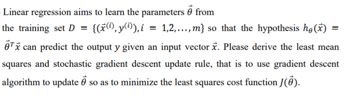 Solved Linear regression aims to learn the parameters 7 from | Chegg.com