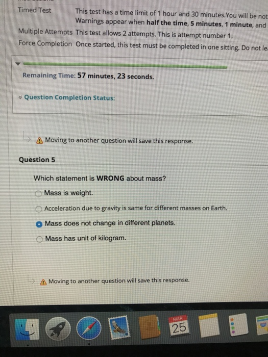 Solved Timed Test This test has a time limit of 1 hour and | Chegg.com
