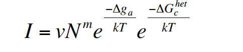Write out the equation for homogeneous nucleation | Chegg.com