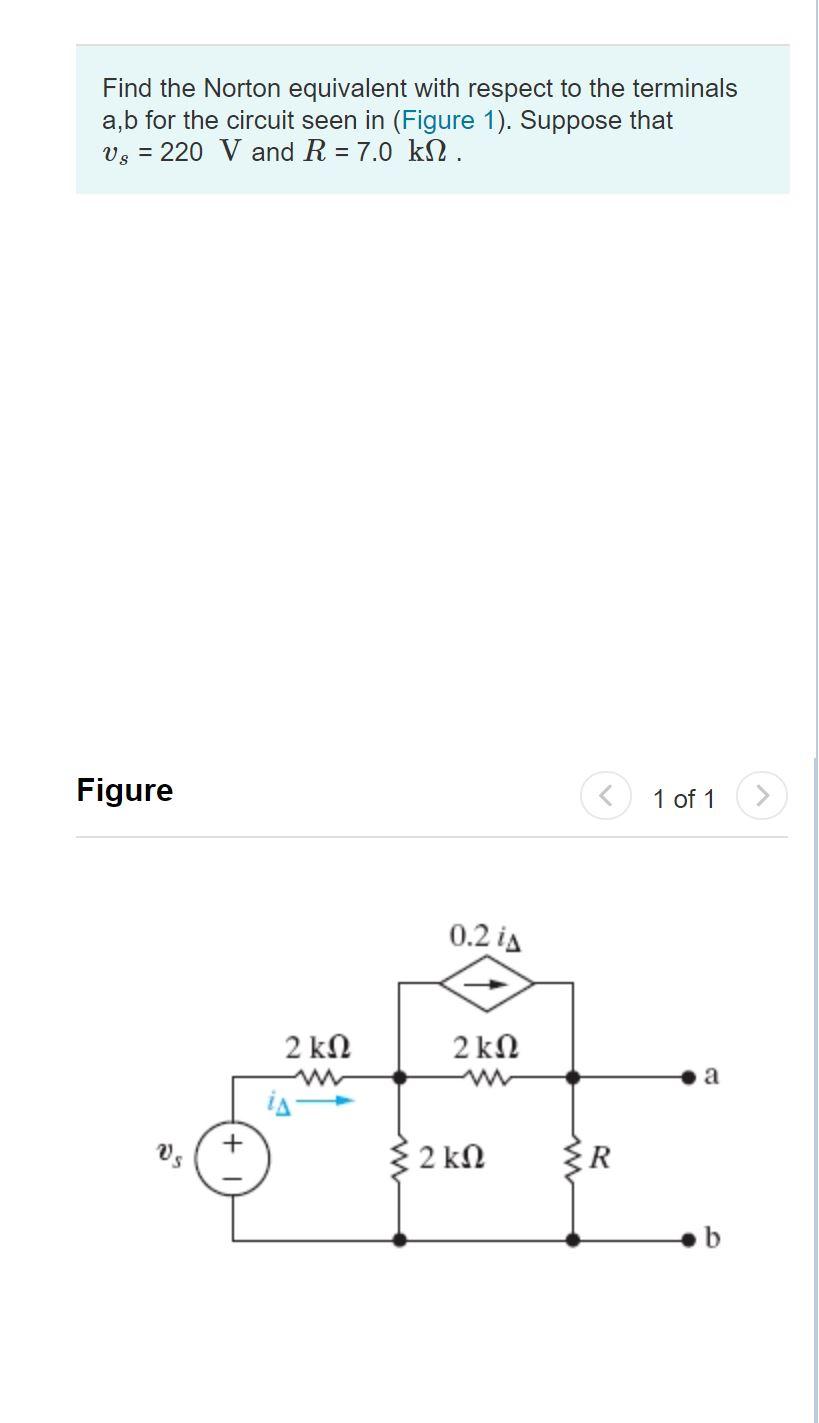 Solved Find the Norton equivalent with respect to the | Chegg.com