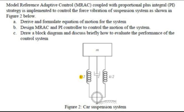 Solved Model Reference Adaptive Control (MRAC) coupled with | Chegg.com
