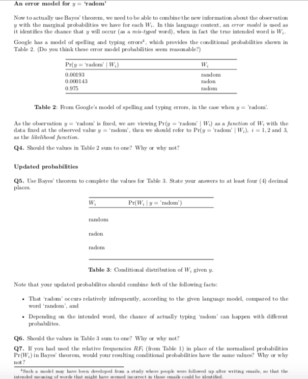 From Part A, when you typed "radom" into a Google, or | Chegg.com