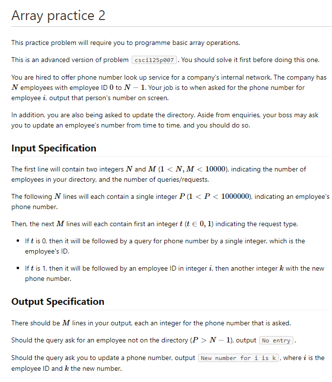 Solved Array practice 2 This practice problem will require | Chegg.com