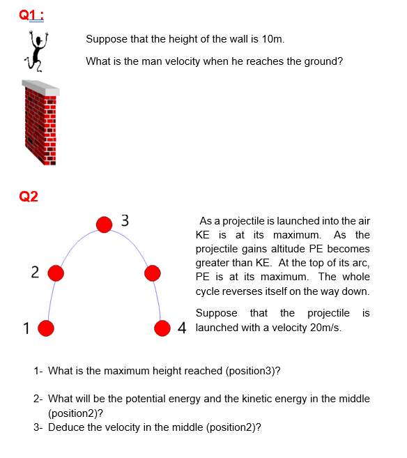 Solved Q1: Suppose that the height of the wall is 10m. What | Chegg.com