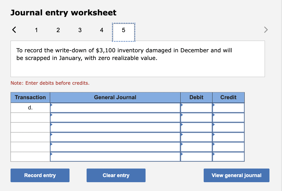 Solved Journal entry worksheet To record the rectification | Chegg.com