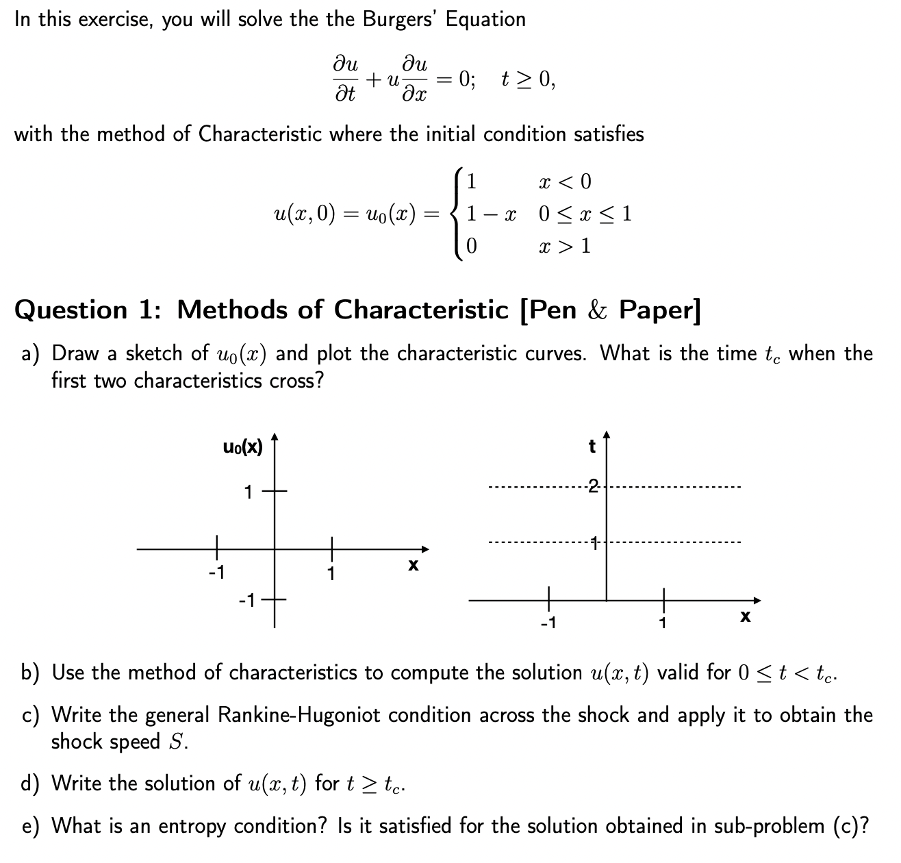 Solved In this exercise, you will solve the the Burgers' | Chegg.com