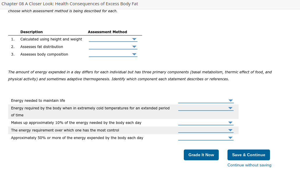 Solved Chapter 08 A Closer Look: Health Consequences of | Chegg.com