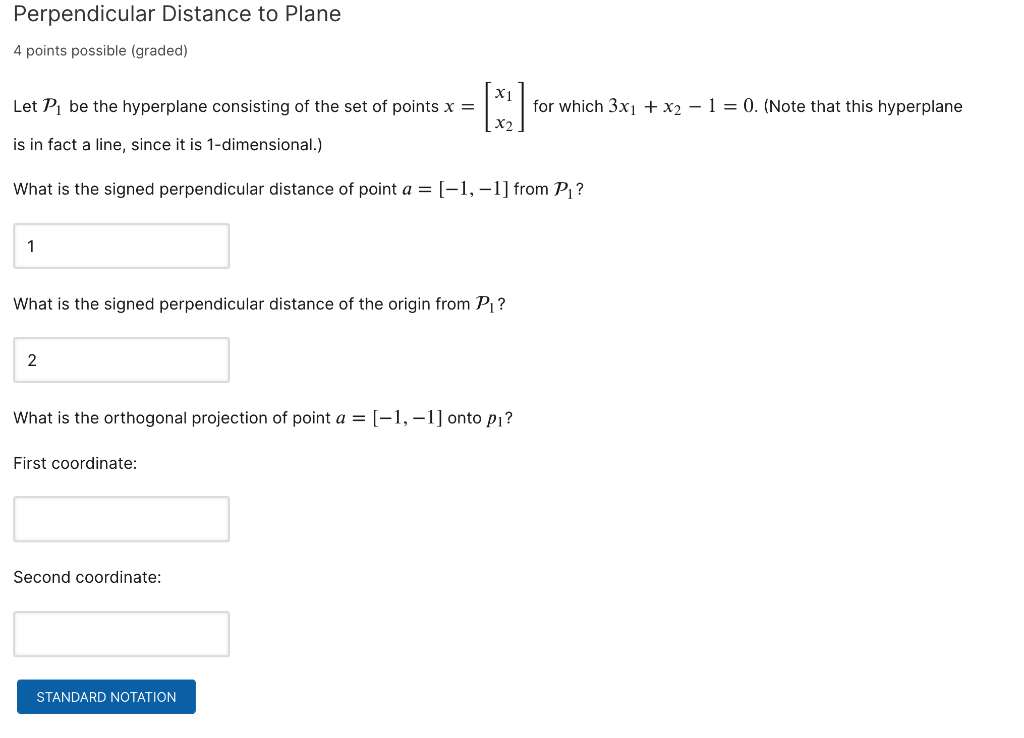 Solved Let P1 be the hyperplane consisting of the set | Chegg.com