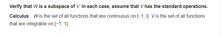 Solved Verify that W is a subspace of V. In each case, | Chegg.com