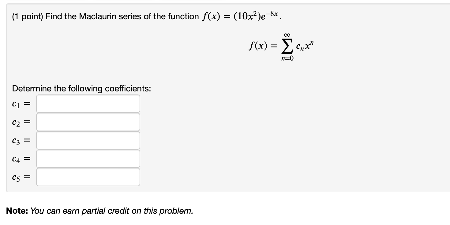 Solved Note: You can earn partial credit on this problem. | Chegg.com