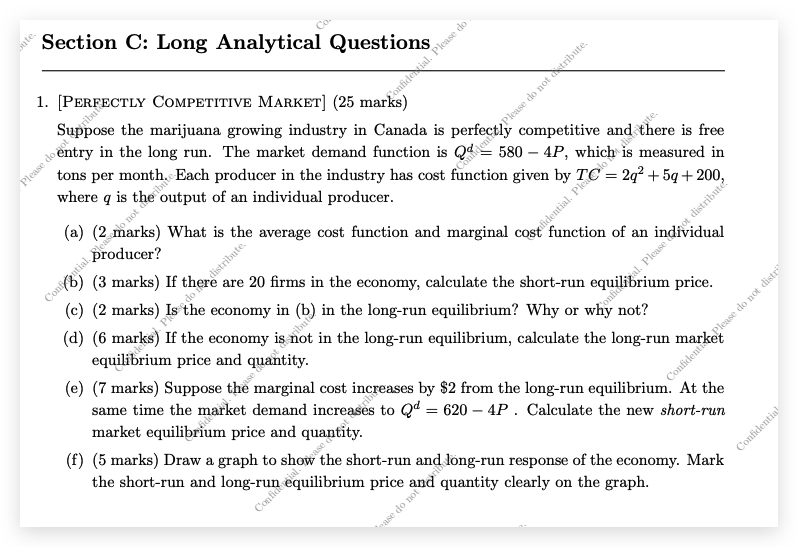 Solved Section C: Long Analytical Questions1. [Perfectly | Chegg.com