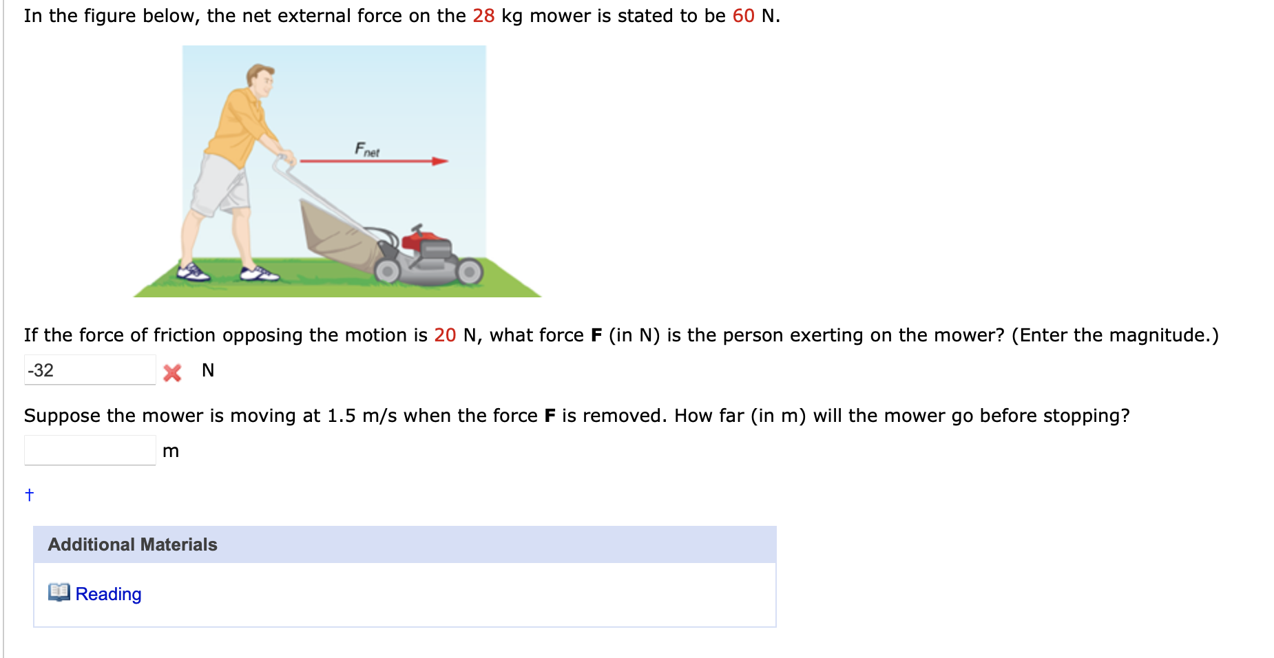 Solved In the figure below, the net external force on the 28 | Chegg.com