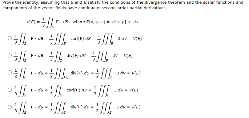 Solved Prove the identity, assuming that S and E satisfy the | Chegg.com