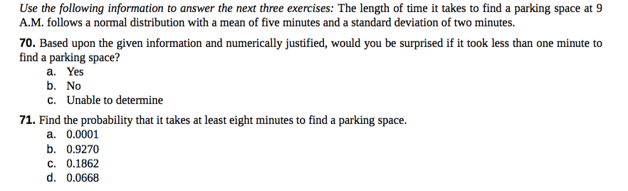 Solved Use The Following Information To Answer The Next 