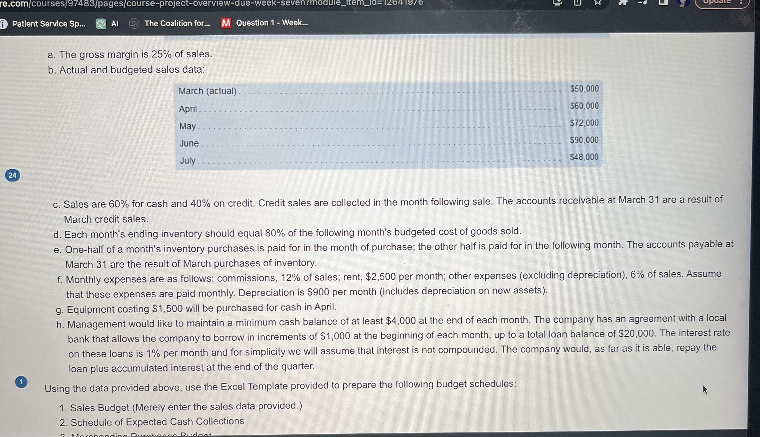 Solved This course contains a Course Project, which will be | Chegg.com