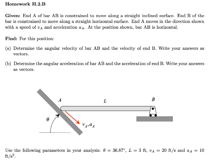 Solved Homework H.2.B Given: End A of bar AB is constrained | Chegg.com