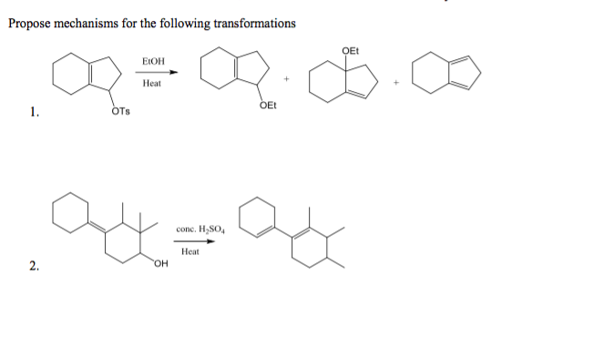 Solved Propose mechanisms for the following transformations | Chegg.com