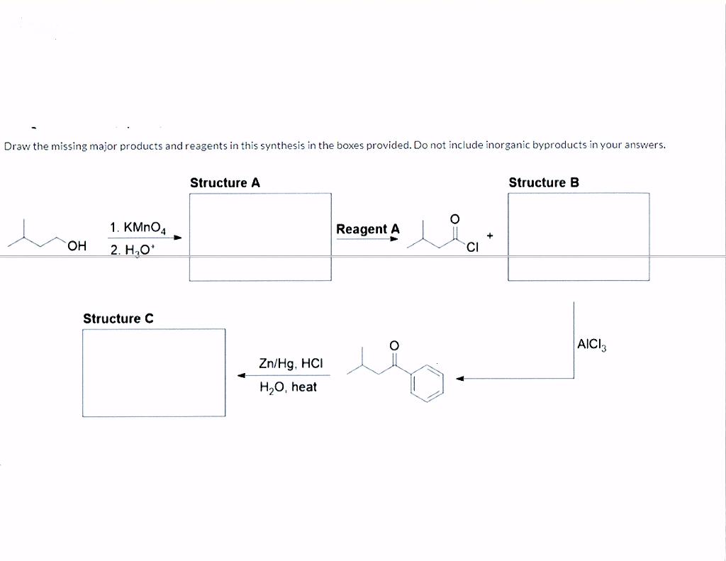 Solved Draw the missing major products and reagents in this | Chegg.com