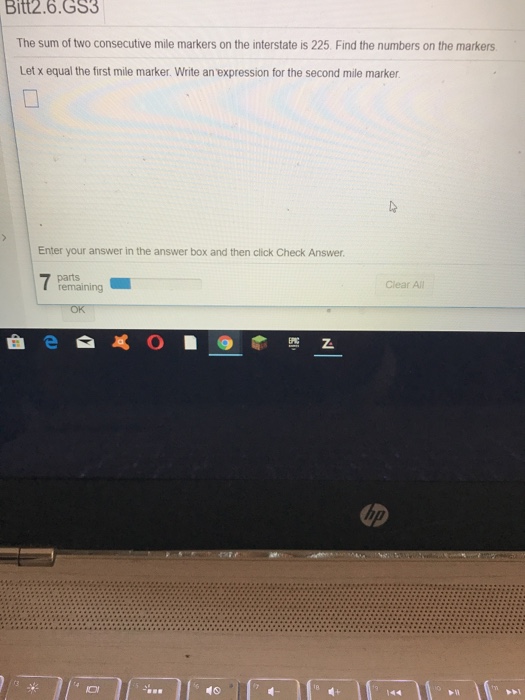 Solved Bitt2.6.GS3 The sum of two consecutive mile markers | Chegg.com