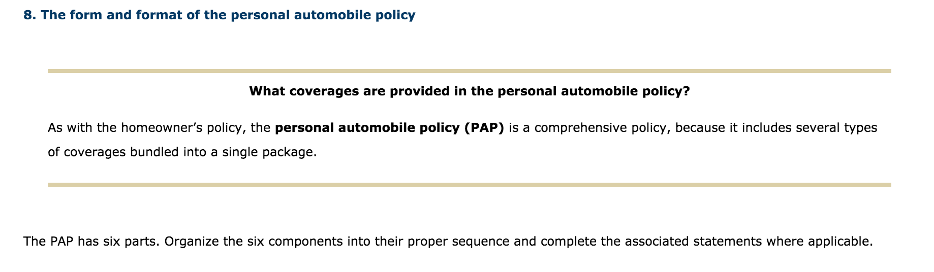8. The form and format of the personal automobile | Chegg.com