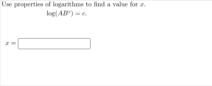 Solved Use properties of logarithms to find a value for x. | Chegg.com