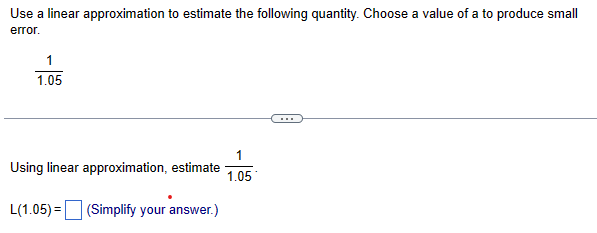 Solved Use a linear approximation to estimate the following | Chegg.com