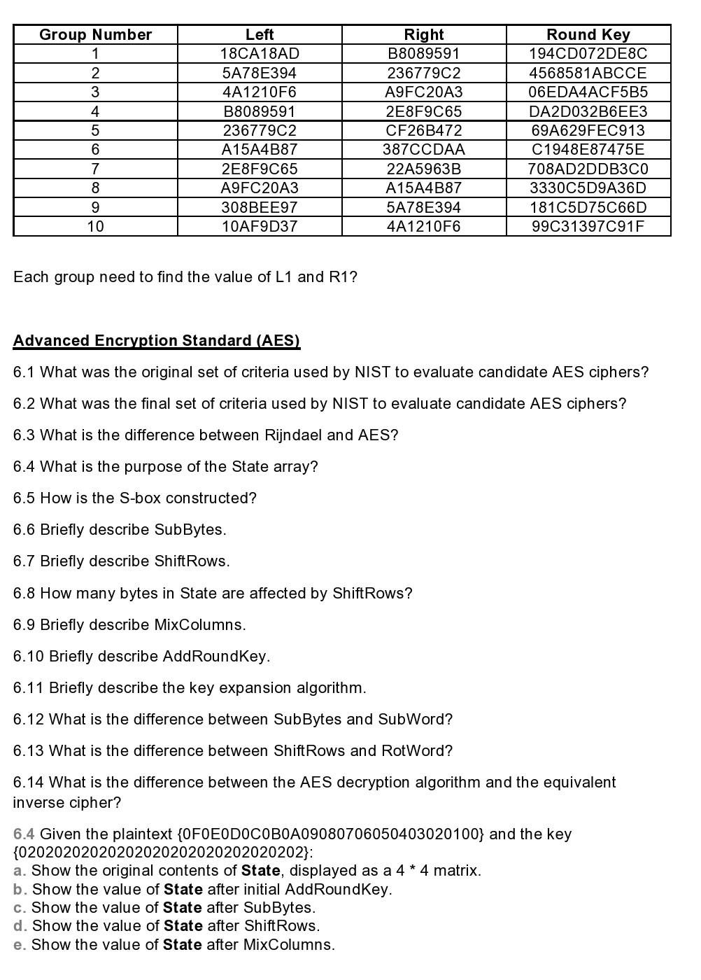 Solved Data Encryption Standard (DES) Part A: 4.1 Briefly | Chegg.com