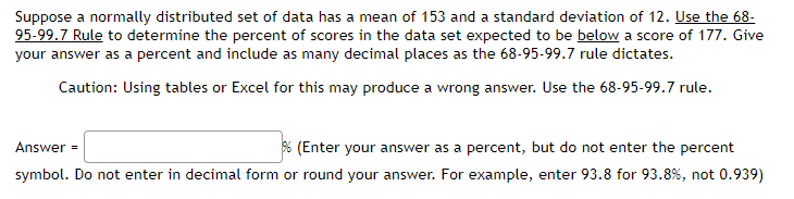 Solved Suppose a normally distributed set of data has a mean | Chegg.com