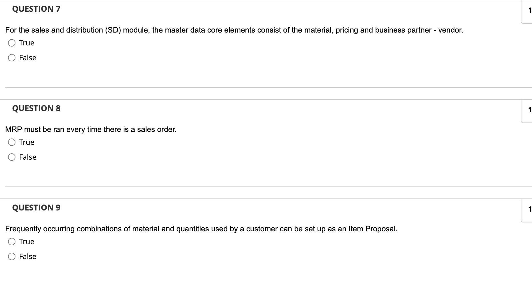 Solved SAP does not have a document flow feature. True False | Chegg.com