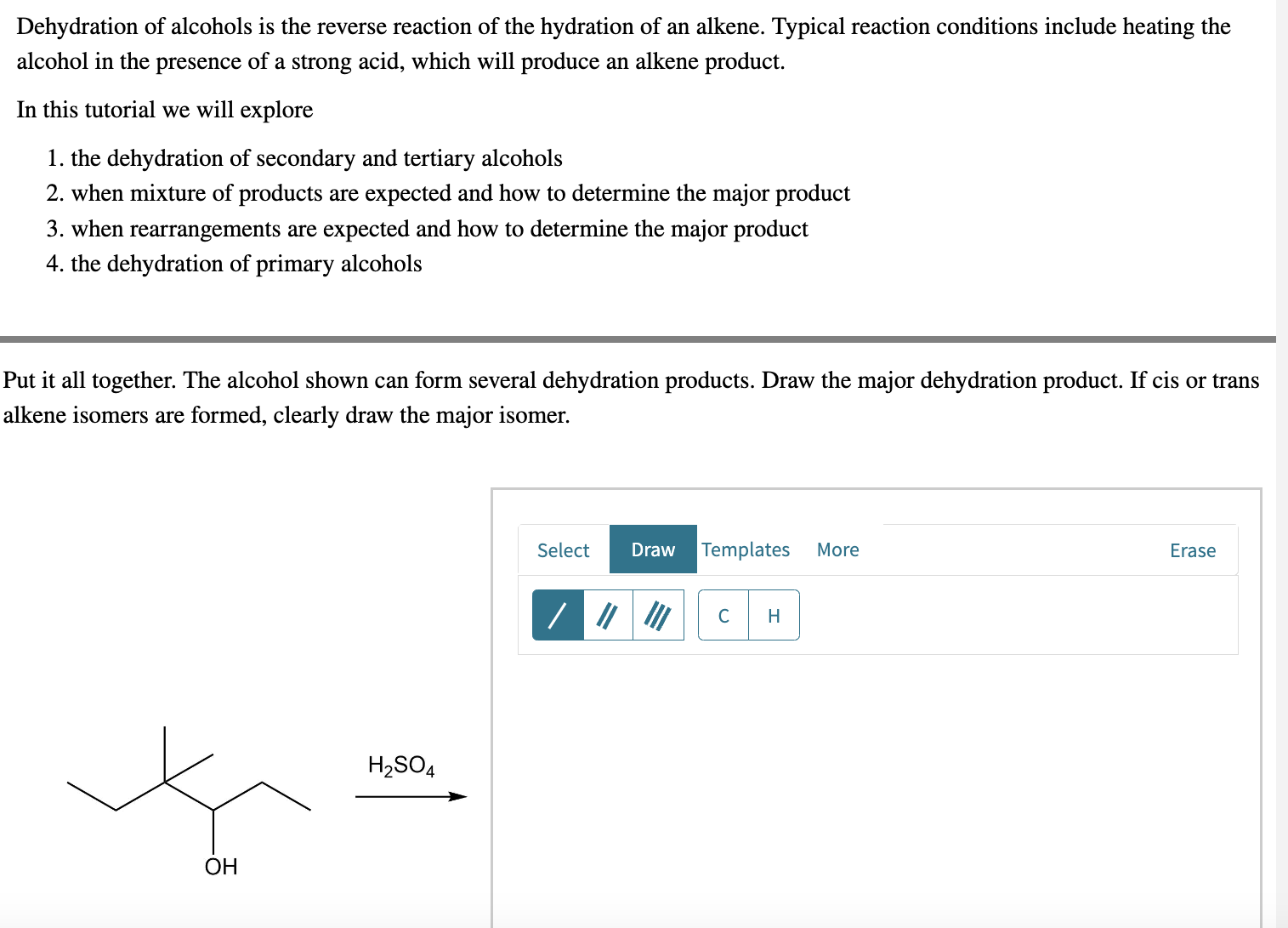 Solved Dehydration of alcohols is the reverse reaction of | Chegg.com