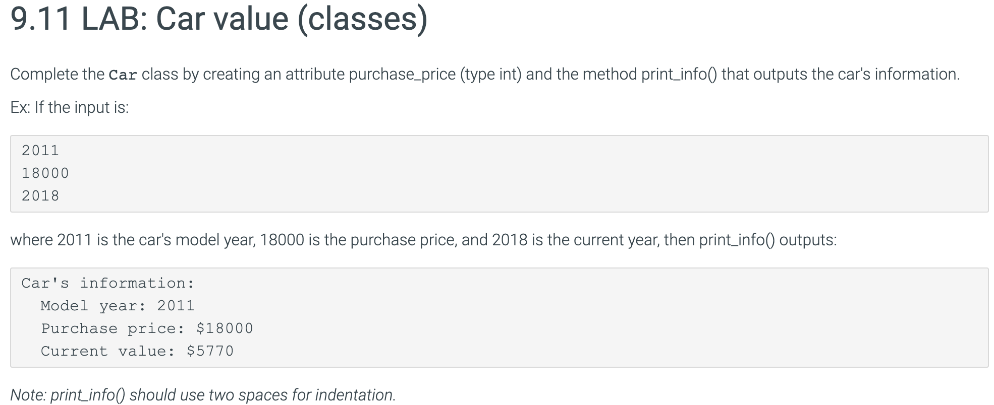 Solved Complete the Car class by creating an attribute | Chegg.com