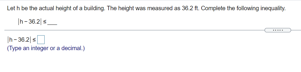Solved Let h be the actual height of a building. The height | Chegg.com