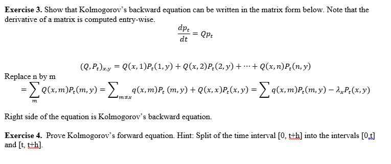 I have provided a proof of Kolmogorov's backward | Chegg.com